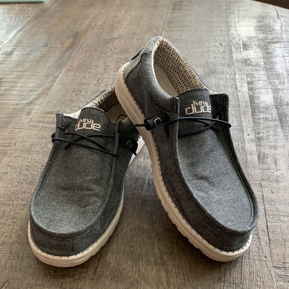 Hey Dude | Shoes | Hey Dude Wally Chambray Black | Poshmark